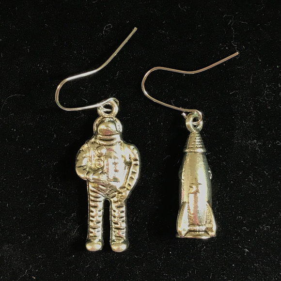Handmade | Jewelry | Rocket Man Astronaut Space Nasa Earrings | Poshmark